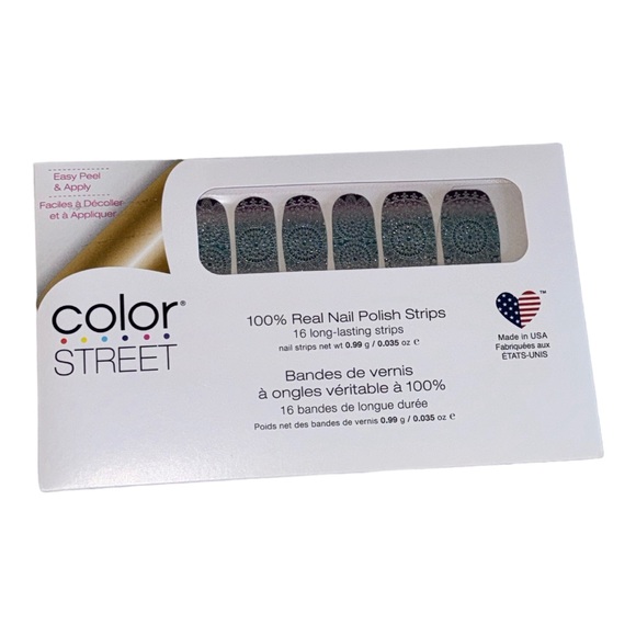 Color Street | Makeup | Nip Color Street Drop Give Me Zen Purple Teal Silver Nail Strips | Poshmark